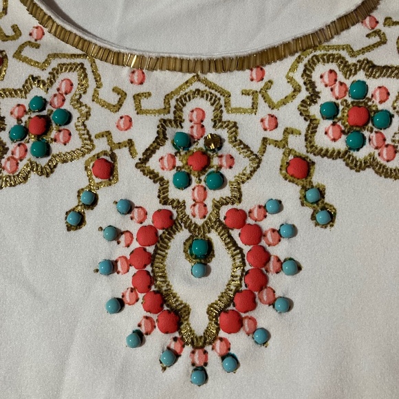 Ruby Red | Tops | New Ruby Red Short Sleeved Embellished Bohemian Style ...